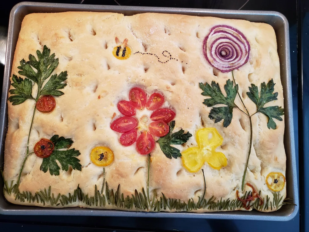 Garden Focaccia for Easter | Scrolller