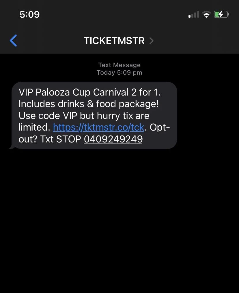Scam? I’ve never gotten Ticketmaster texts so I can’t tell | Scrolller