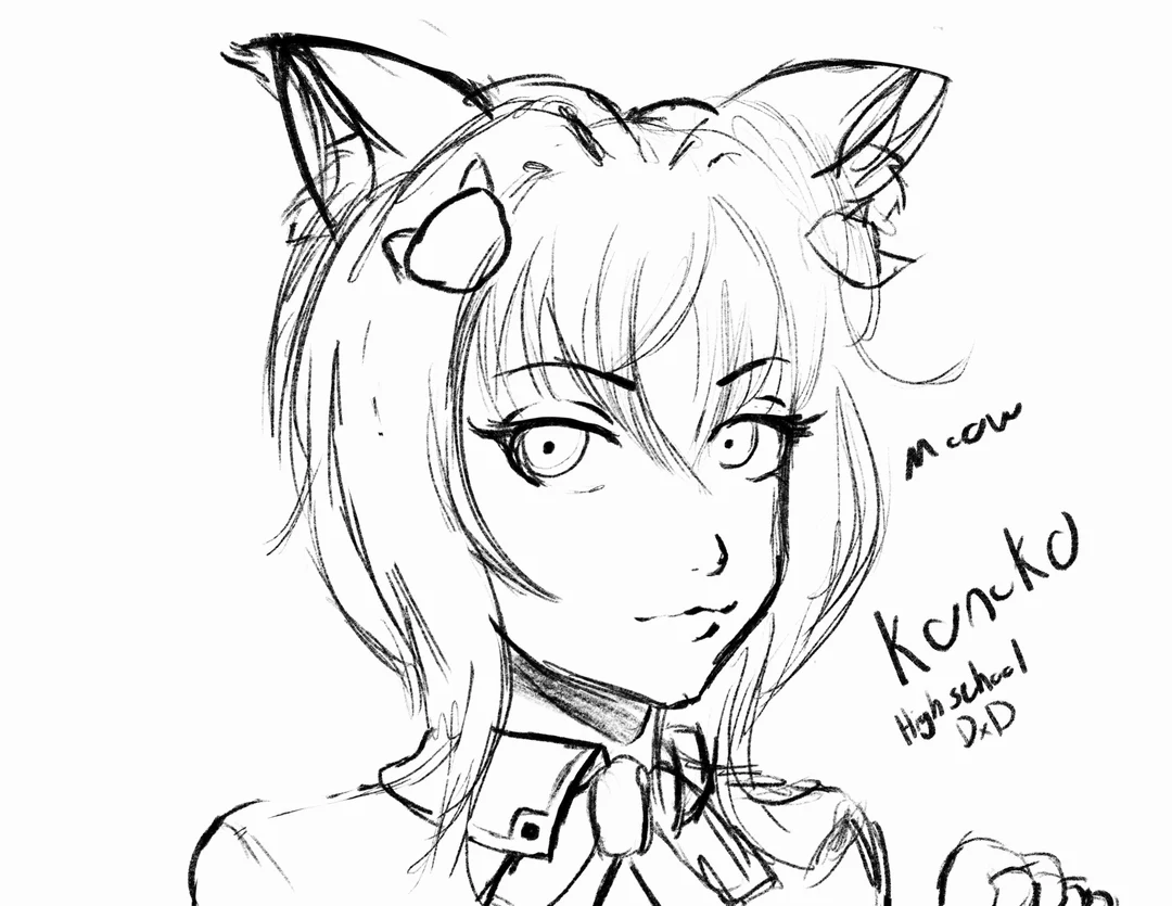 Sketching the DxD girls in the Persona style, any advice for Koneko ...