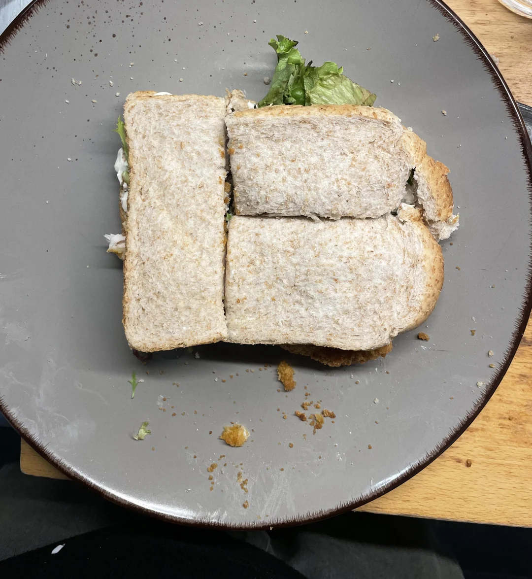Saw this on another sub - Anyone else cut their sandwiches in to thirds, rather Half? My wife ...