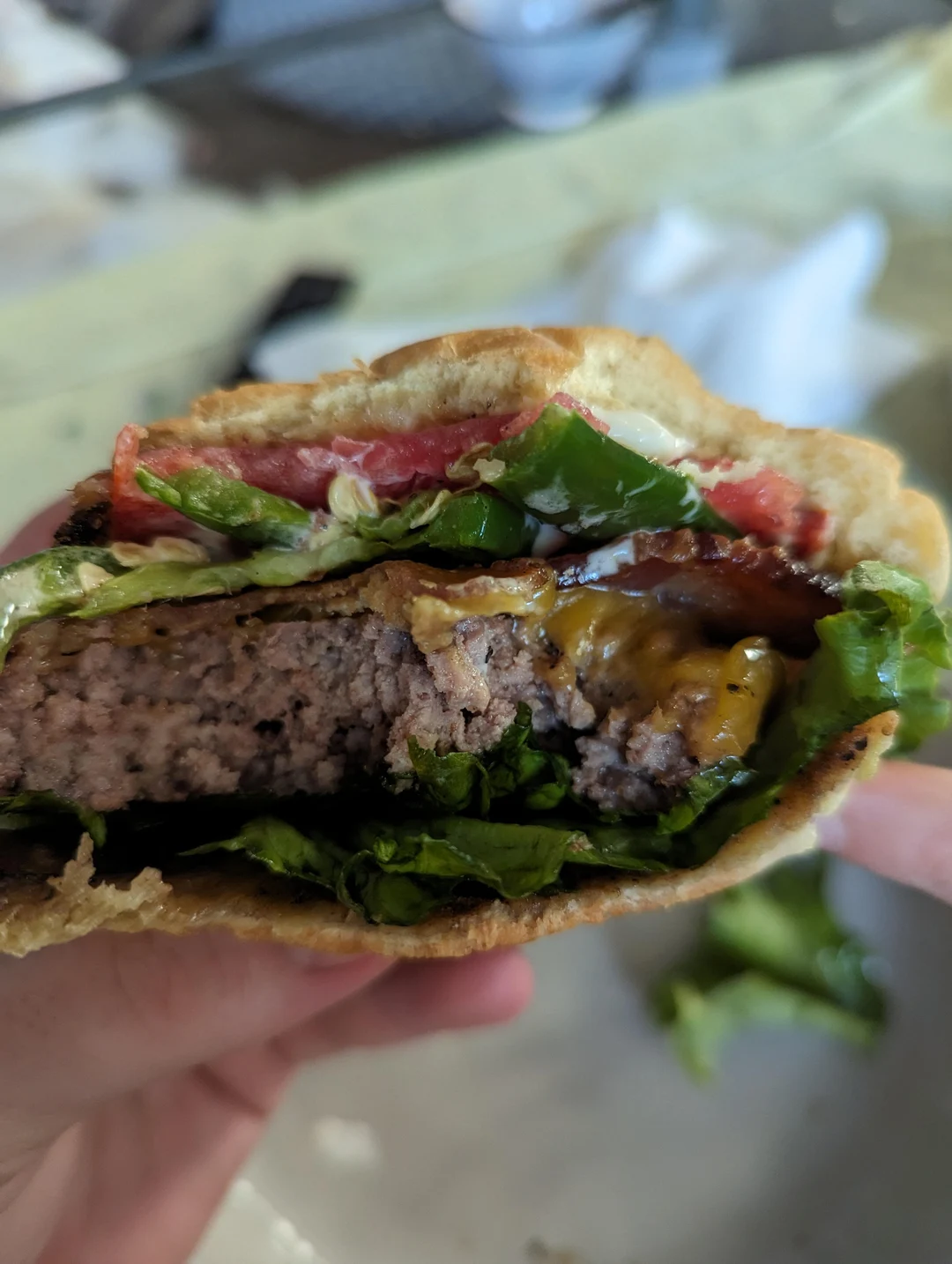 Brisket cheeseburger with bacon and jalapenos | Scrolller