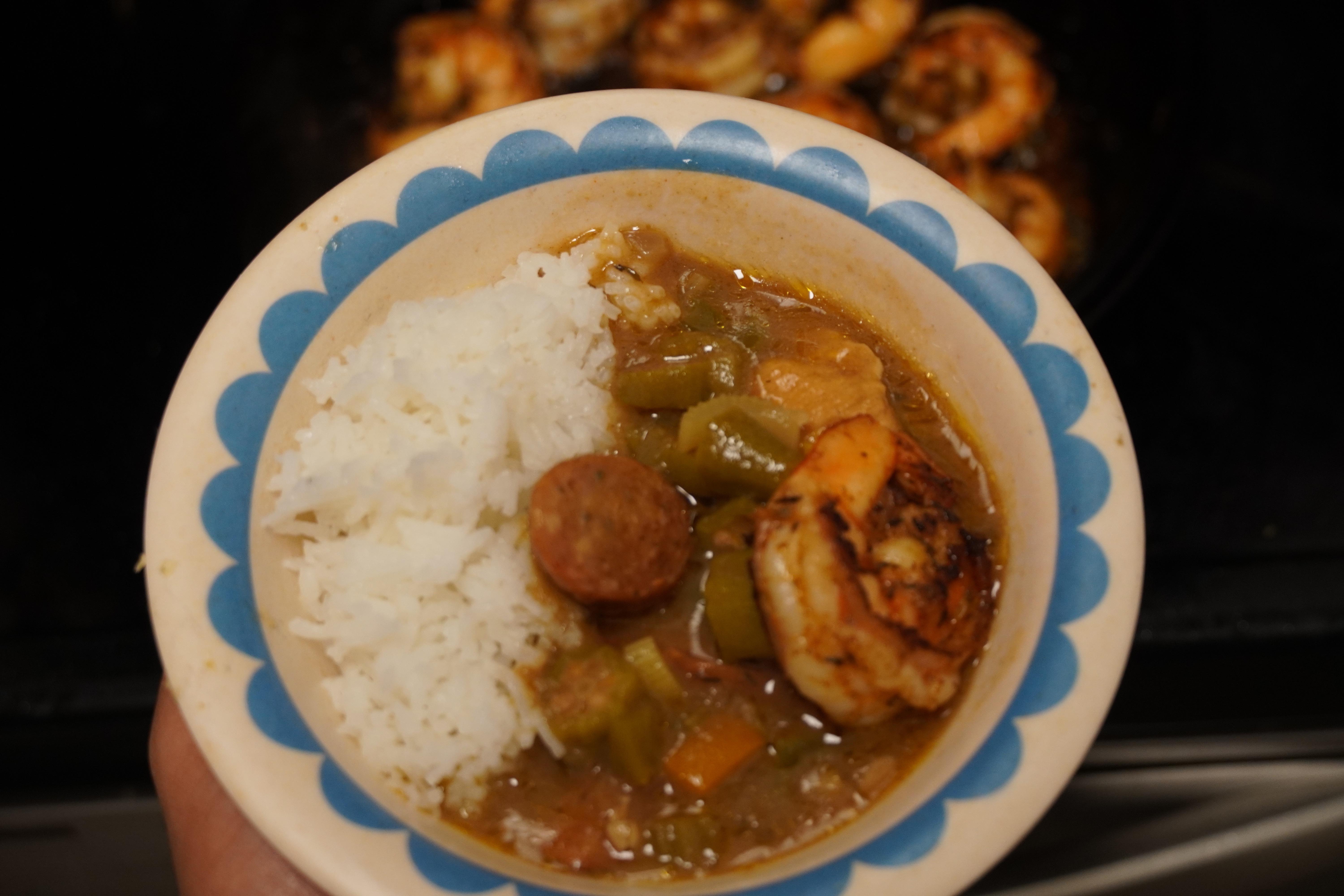 Shrimp cooking on cast iron | Scrolller