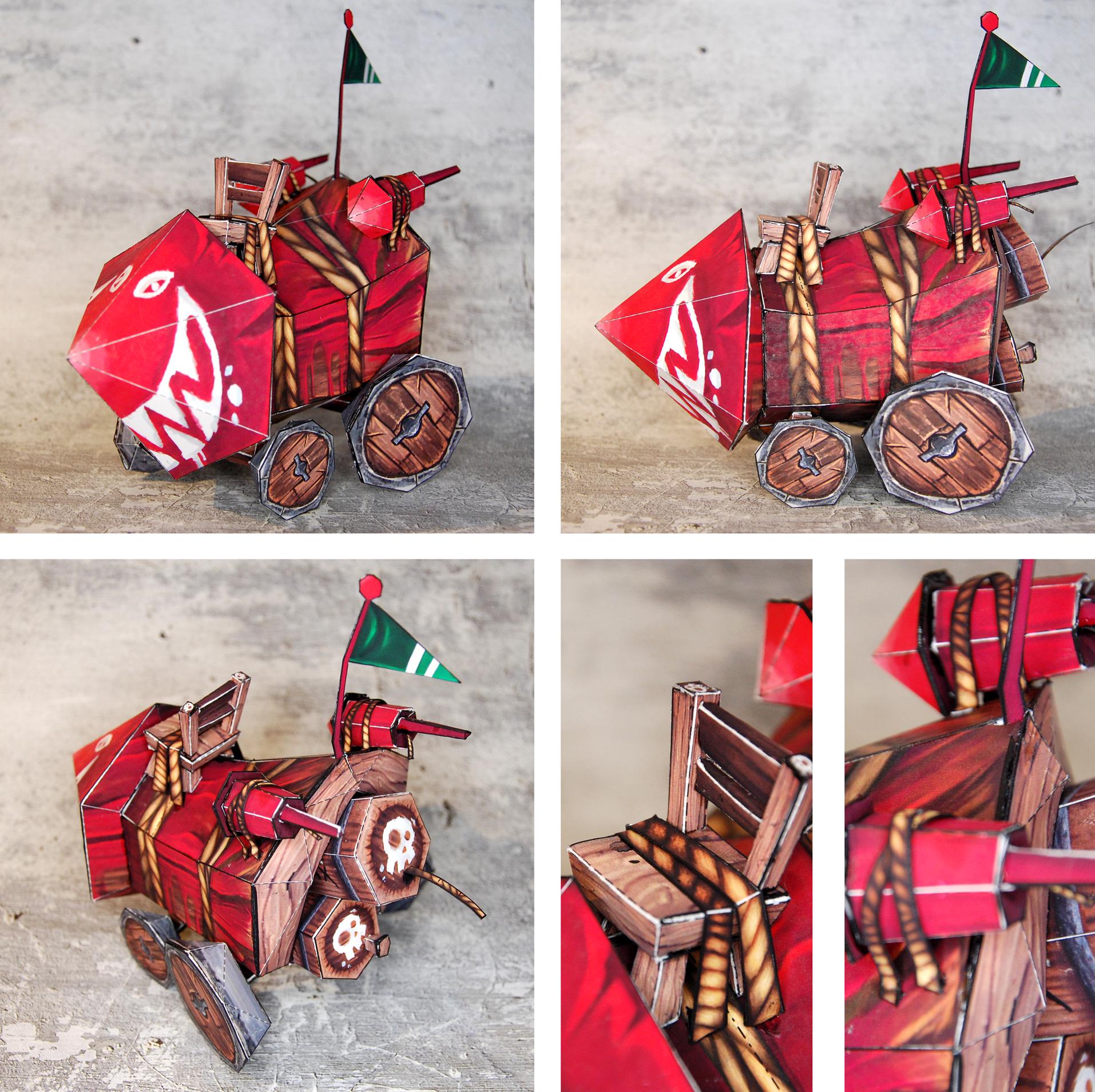 Goblin Rocket Cart. Papercraft | Scrolller