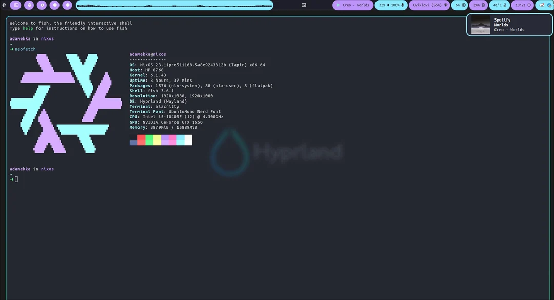 [NixOS + Hyprland] (Dracula theme) | Scrolller