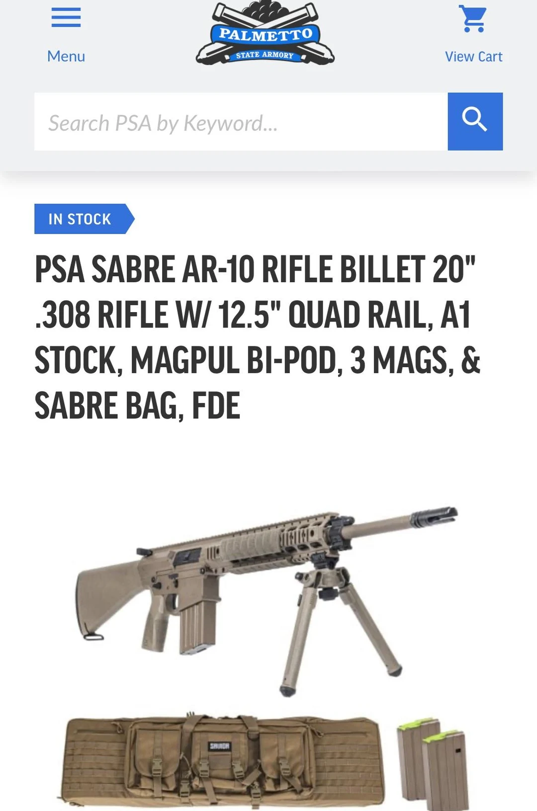 PSA Sabre AR-10 back in stock. | Scrolller