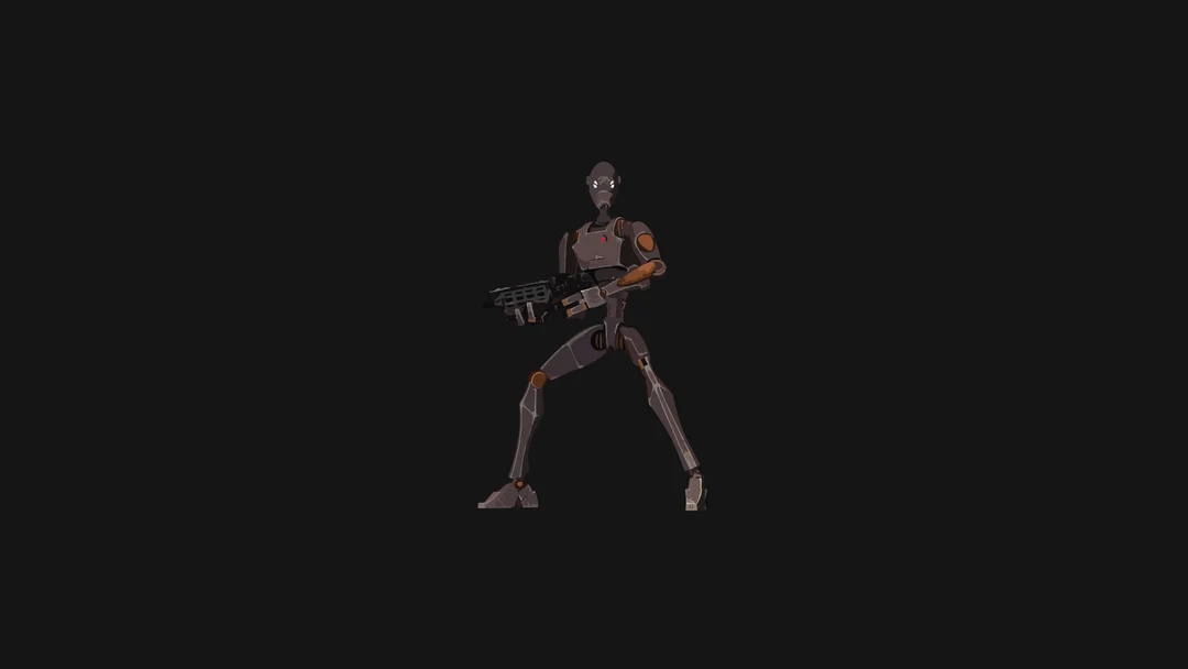[7680 × 4320] Commando Droid Minimalist Wallpaper | Scrolller