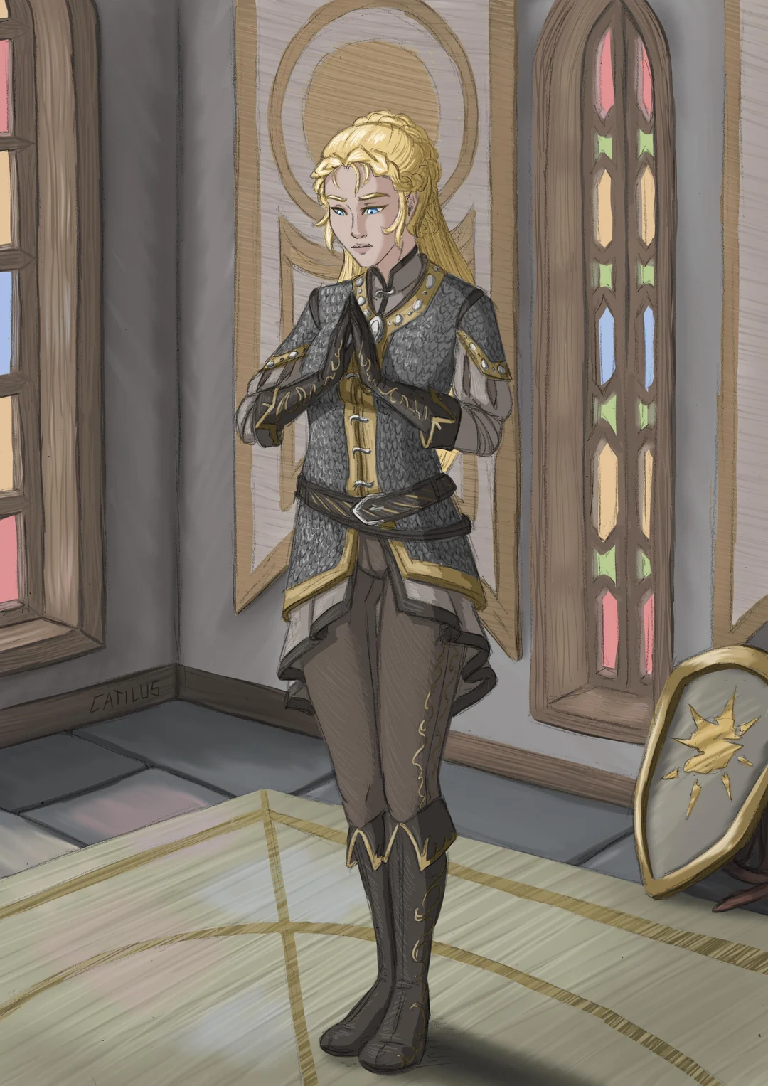 [OC] [ART] Alexandra, Human Light Cleric – by Catilus | Scrolller