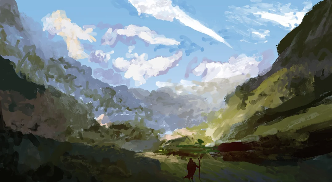Landscape study, made by me in Procreate | Scrolller