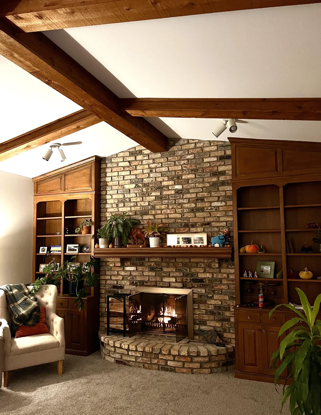 Fireplace in our new sunken living room | Scrolller