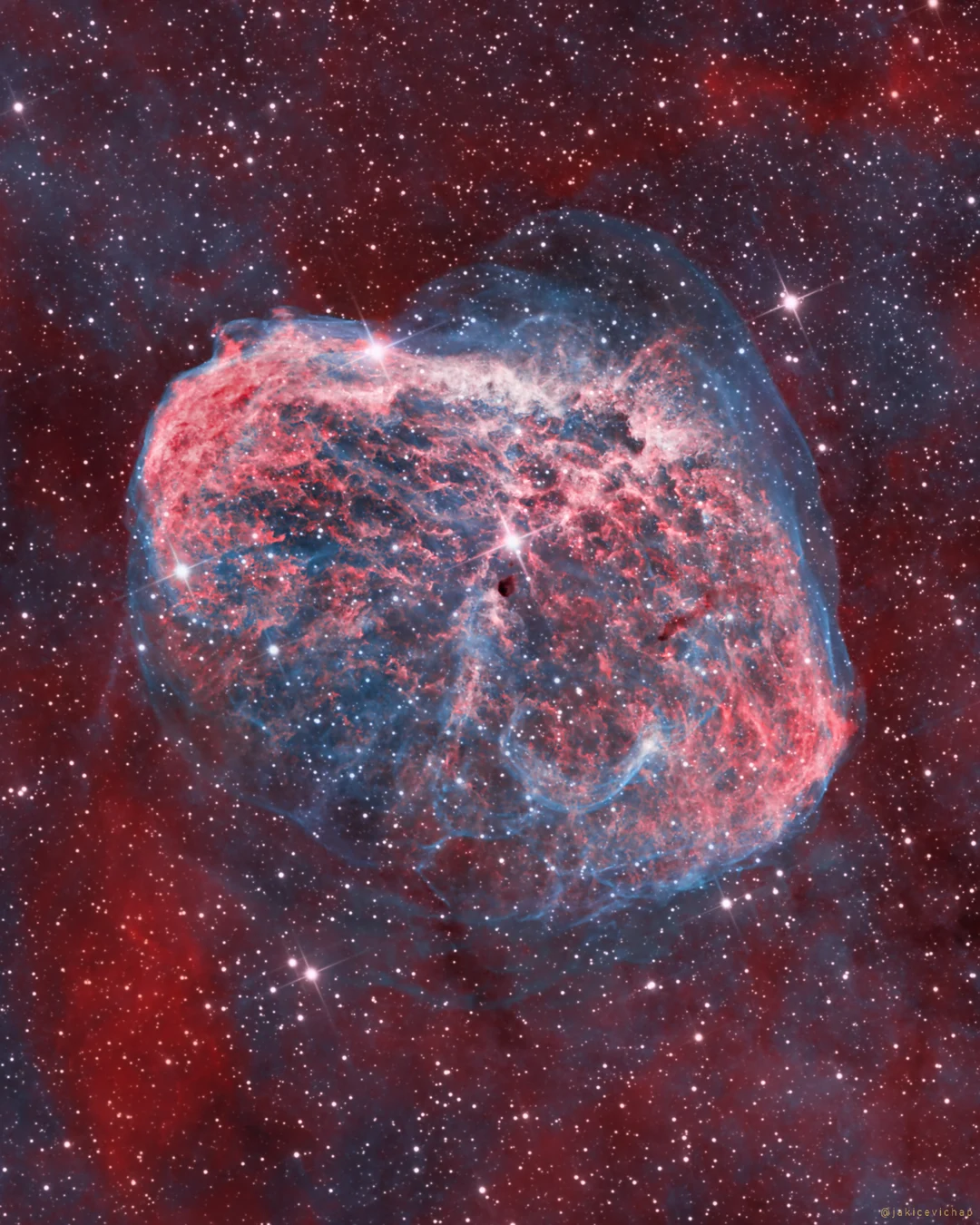 The Crescent nebula from my backyard observatory! | Scrolller