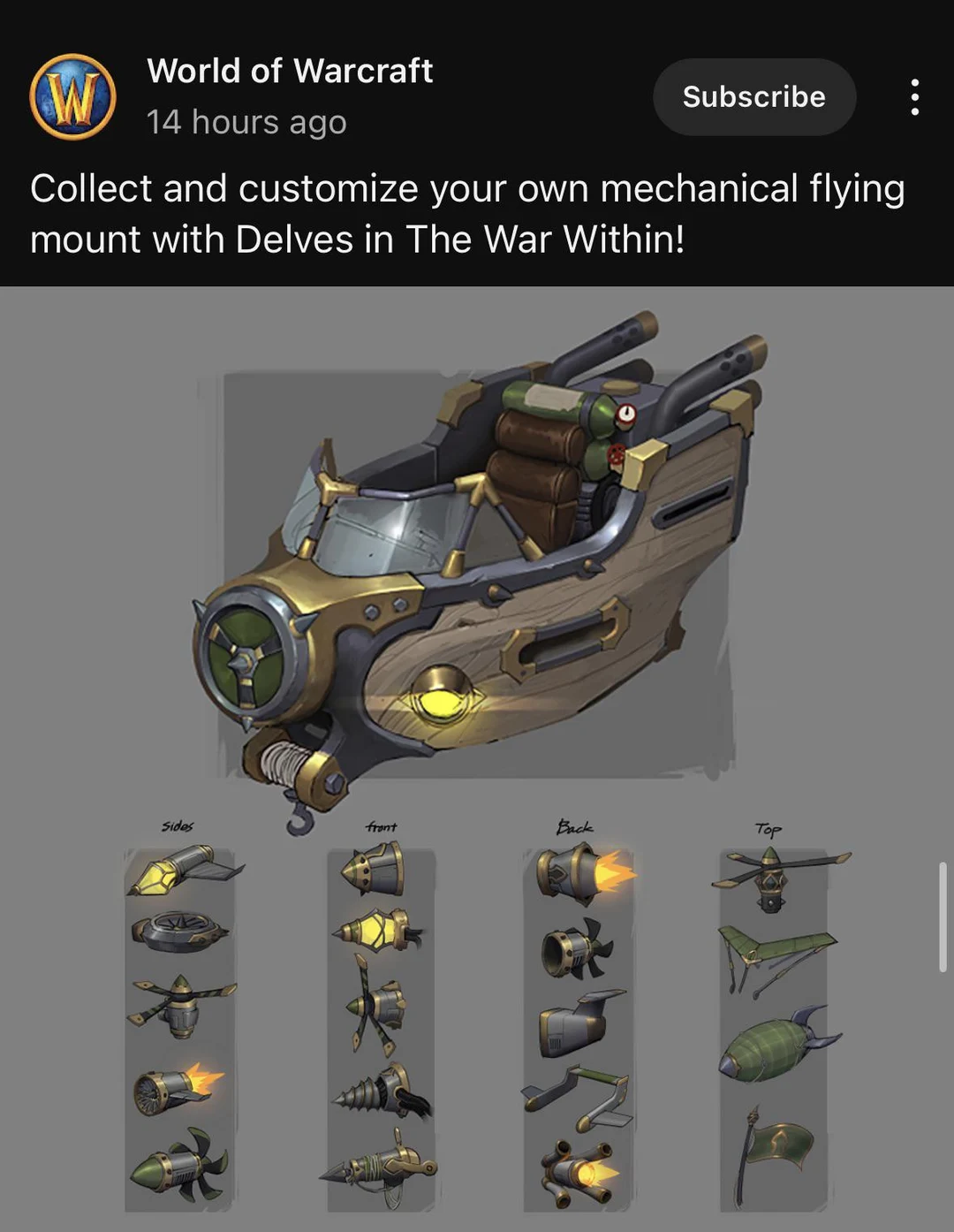 Customisable mechanicsal flying mount? | Scrolller