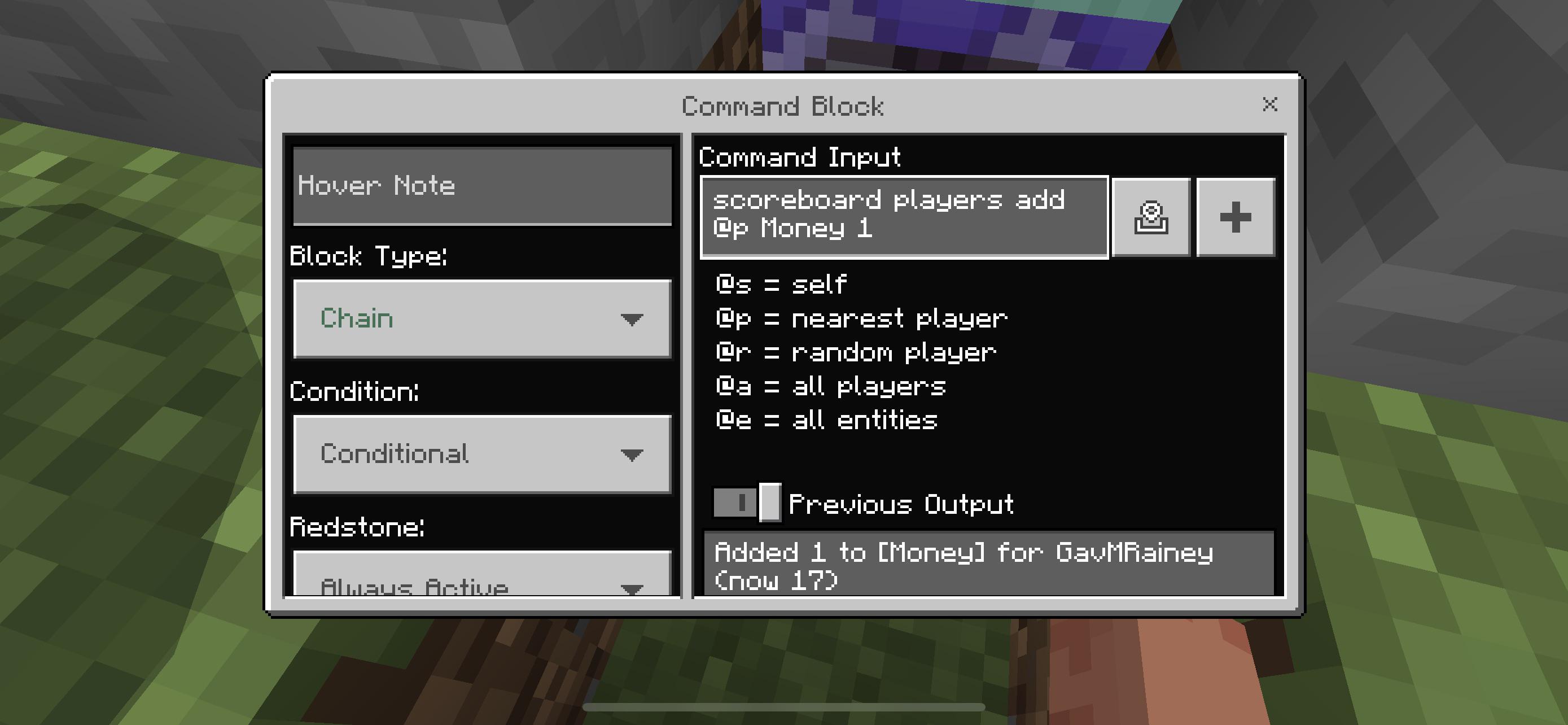 Command takes any amount of items up to 8 then for every 8 items it gives the correct amount of ...