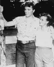Elvis Presley (21) and girlfriend June Juanico (18), 1956 | Scrolller