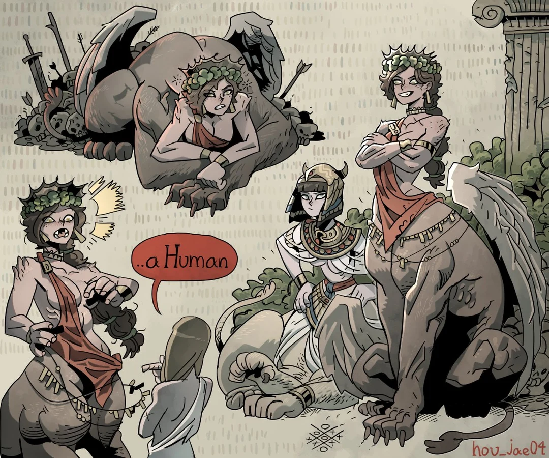 sphinx girl, by Hou Jae @hou_jae04 on Twitter | Scrolller