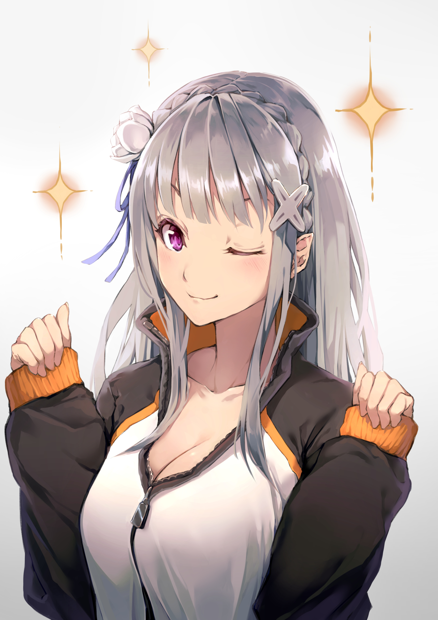 [Media] Emilia wearing Subaru's Jacket! | Scrolller