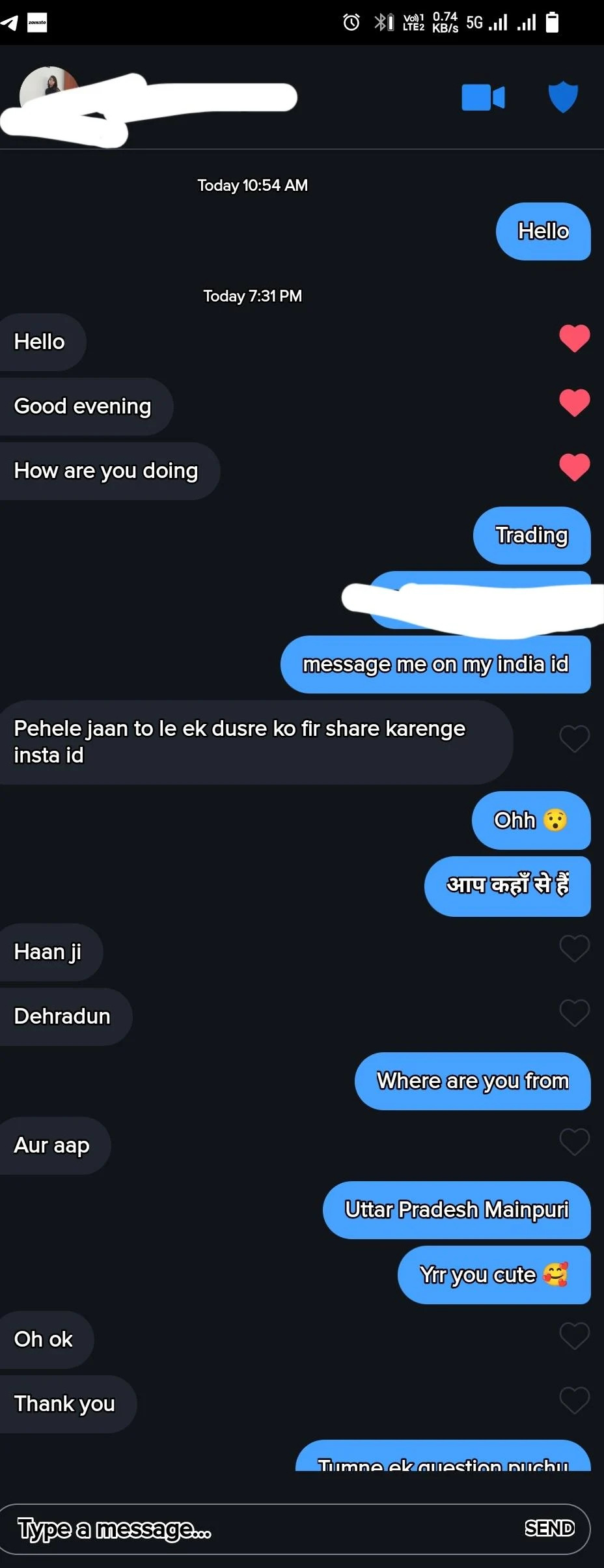 Chatted with someone for the first time on Tinder | Scrolller