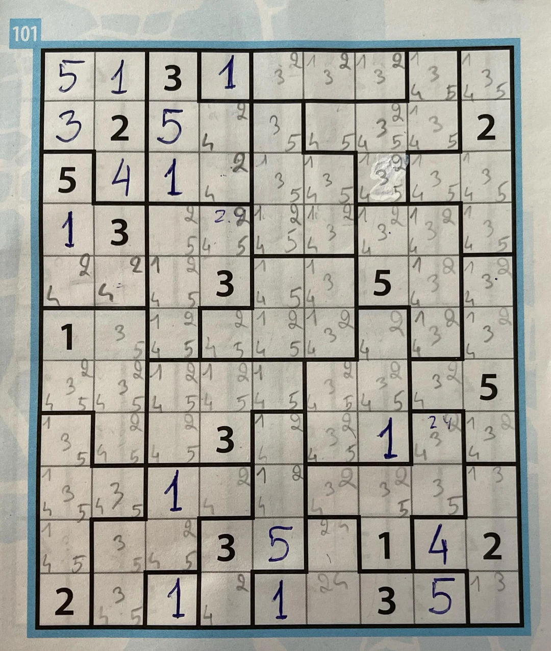 Can anyone help me out with this tectonic/suguru puzzle? | Scrolller