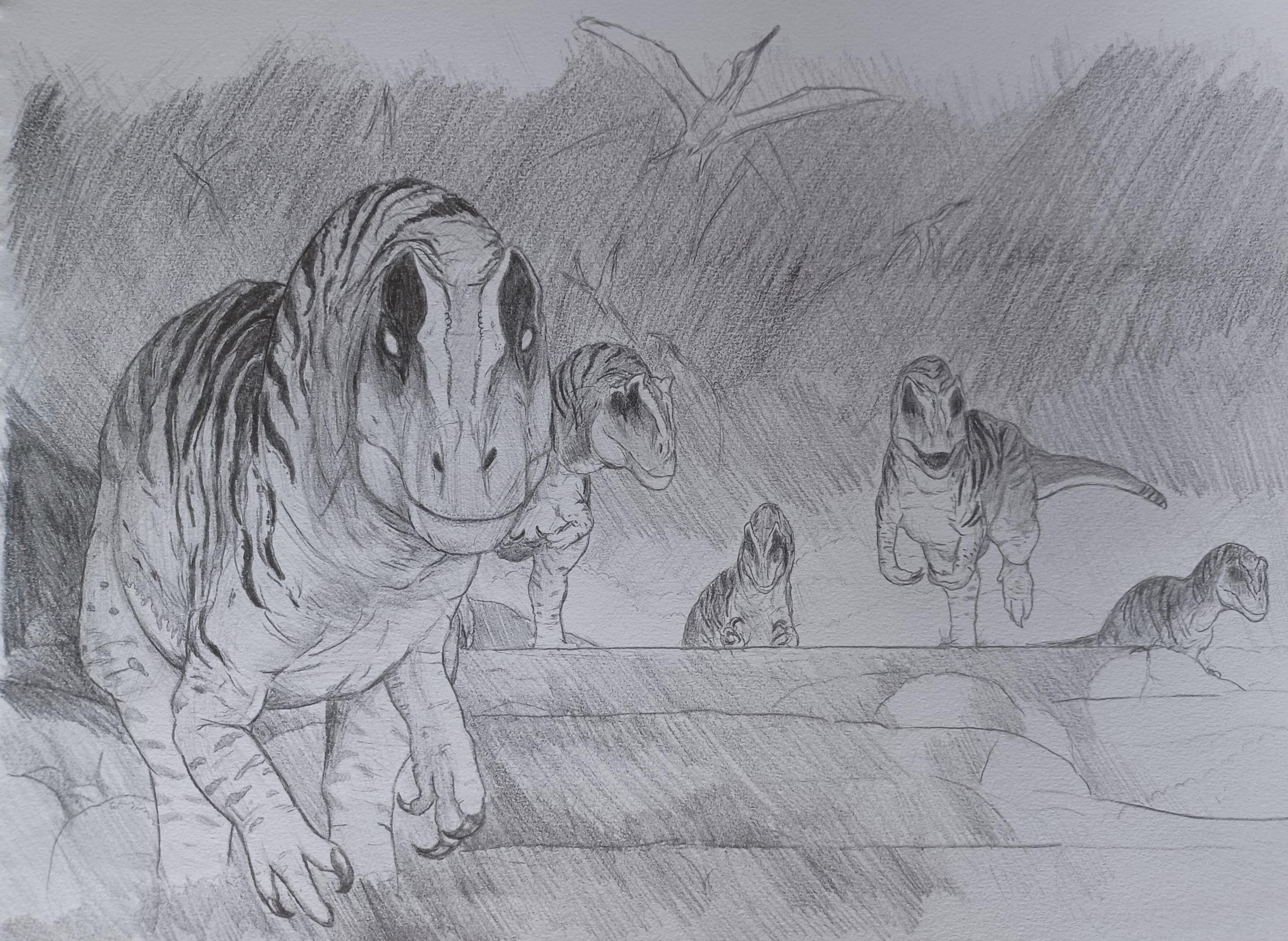 An Allosaurus Mob, in the Dark | Scrolller