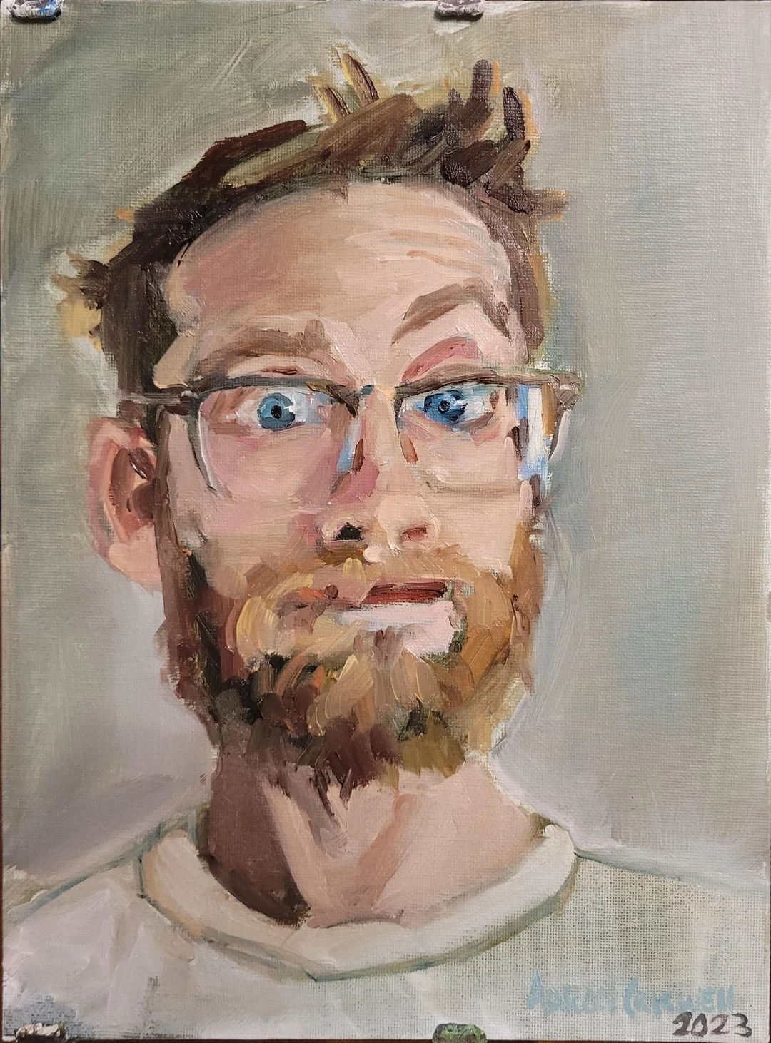 Self portrait, me, oil, 2023 | Scrolller