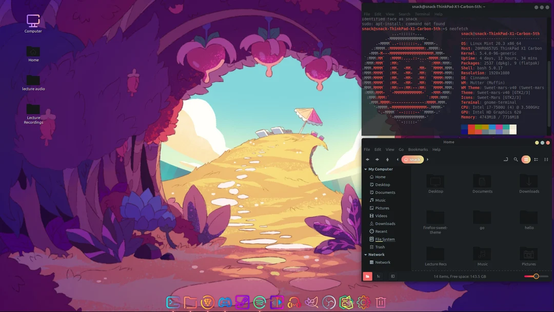 [cinnamon] GTK Sweet Mars Dark Theme & Icons w/MacOS taskbar | Scrolller