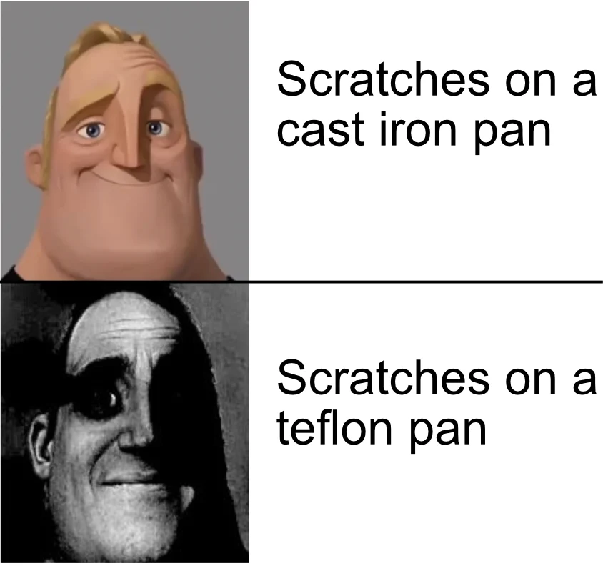 This is the main reason I use cast iron, tbh | Scrolller