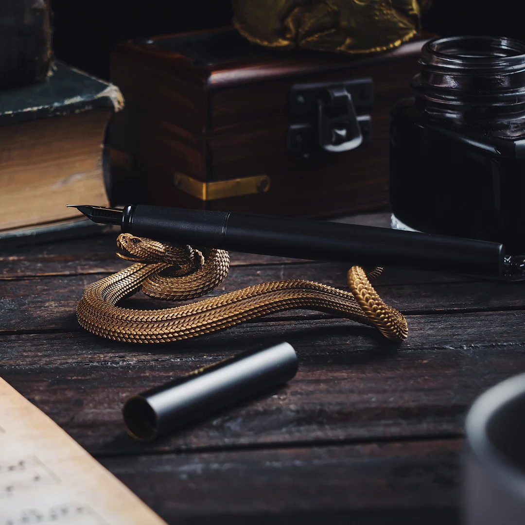 Rattle Snake Pen Holder, Me, Brass&Silver, 2022 | Scrolller