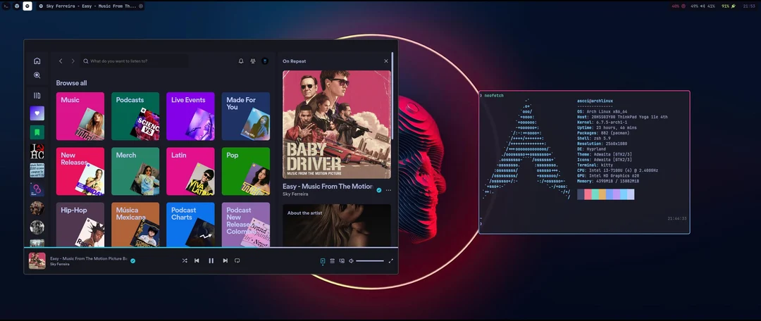 Discover more like Unixporn: [Hyprland] Simple Tokyo Night rice 🍚 and Related Content | Scrolller