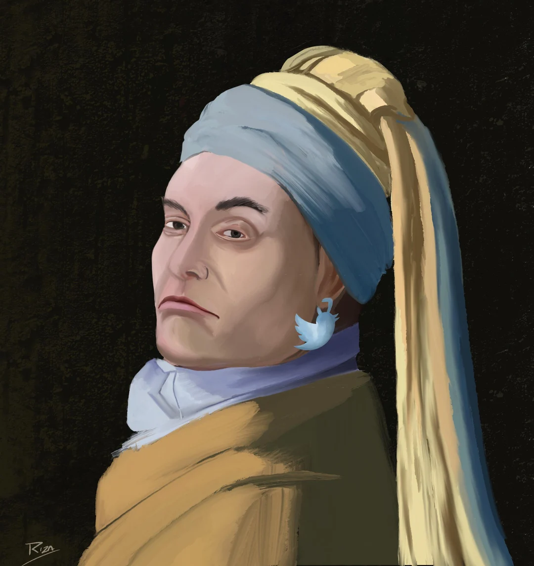 Discover more like Art: Musk with his blue earrings, me, digital, 2022 and Related Content ...