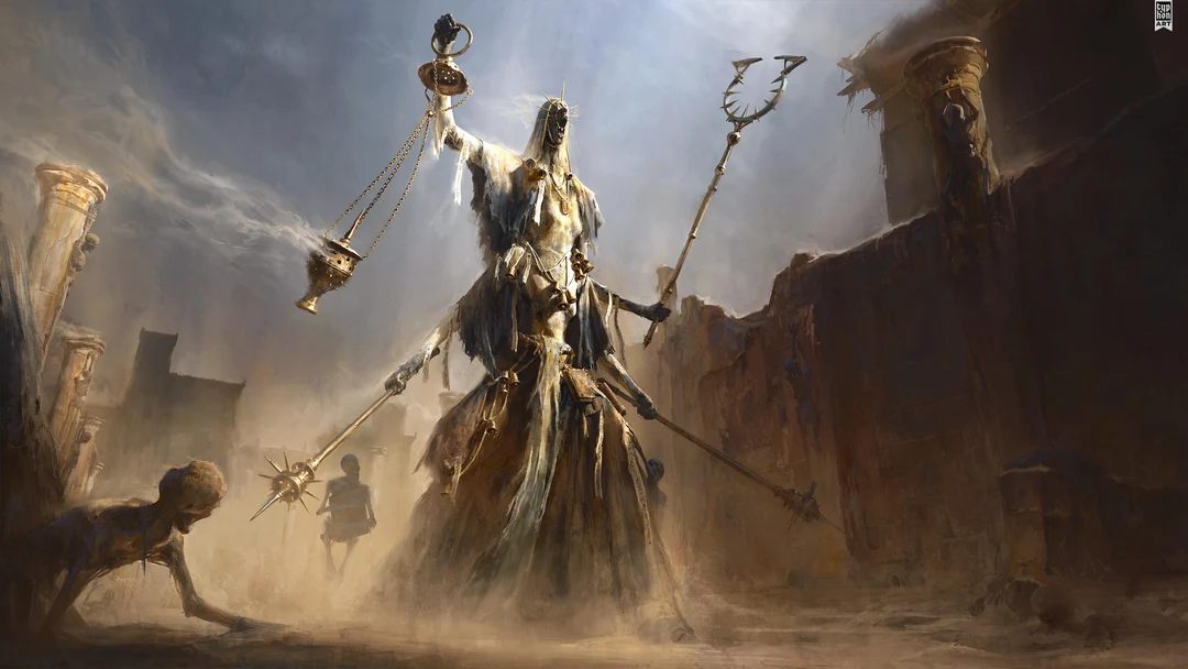 Cursed Sand Overseer, Typhon Art, Digital 2D + 3D, 2023 | Scrolller