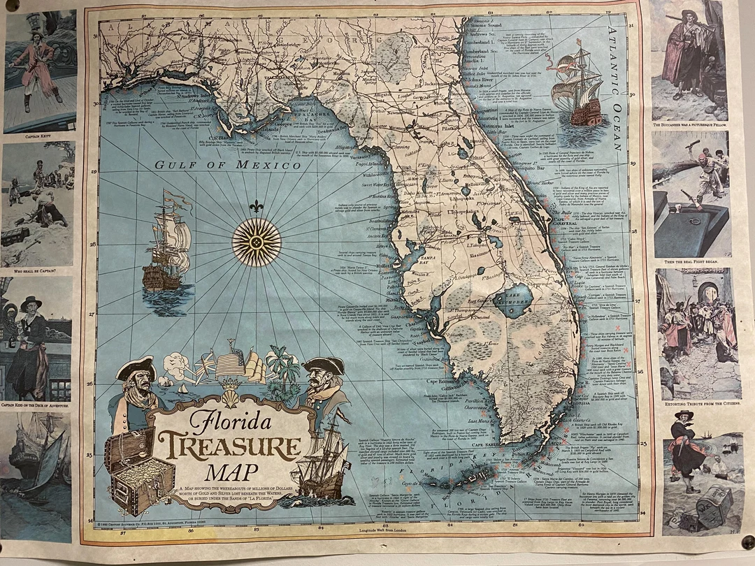 Florida Treasure Map | Scrolller