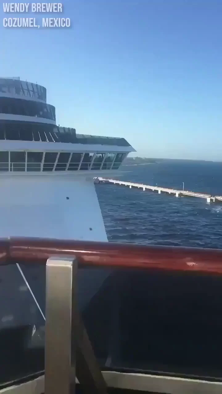 Carnival Legend tears hole in Carnival Glory (onboard POV) | Scrolller