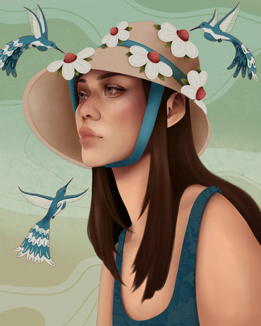 Feeder, justasundaypainter (me), Digital/Procreate, 2023 | Scrolller