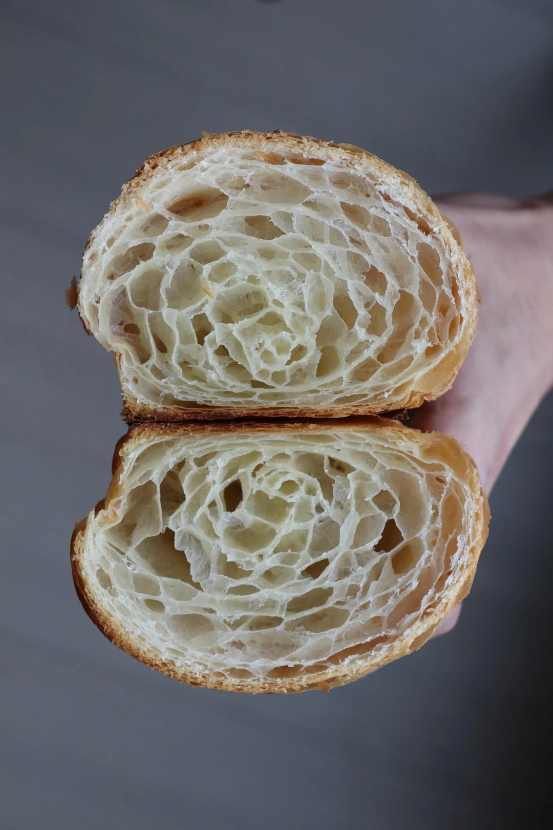 25% T65 Croissant Crumb Shot - Hand Laminated | Scrolller