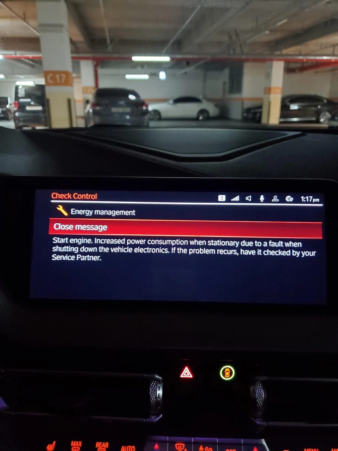 Anyone ever see this msg before? My wife has the car w/manuals written in foreign language ...