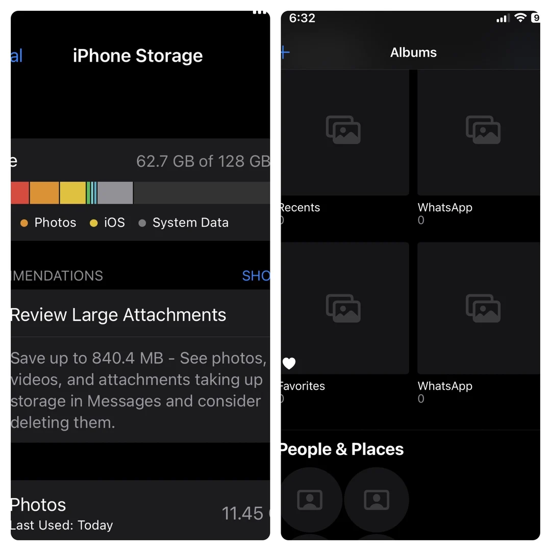 All Photos and Videos deleted but storage says I still have 11GB photos. No idea where they are ...