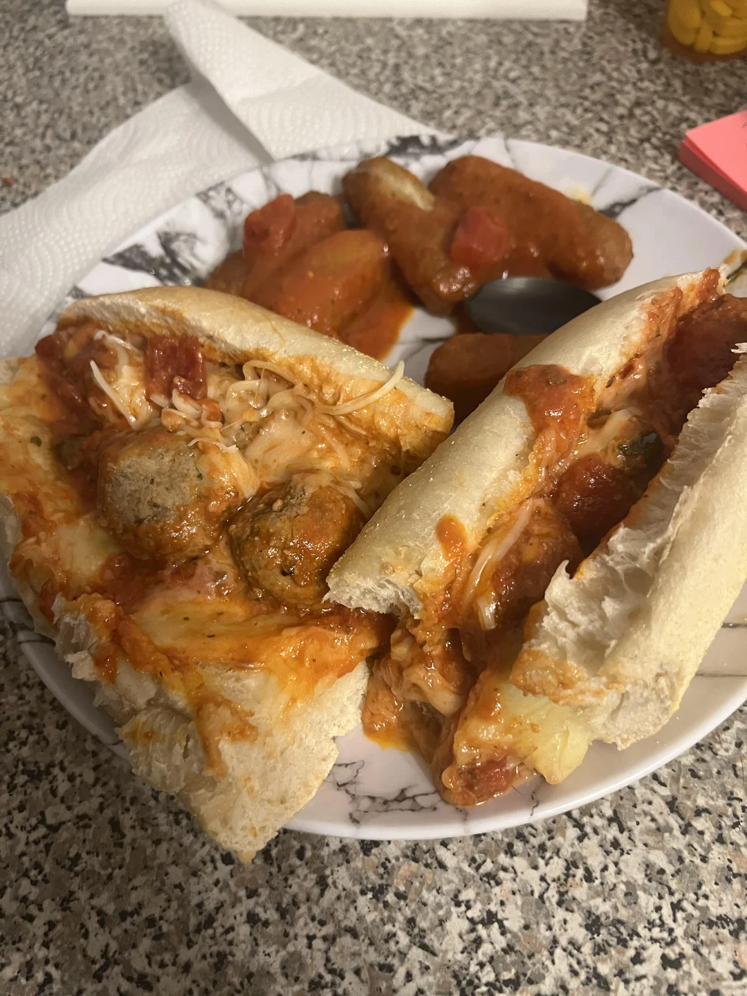 Homemade meatball parm sub | Scrolller