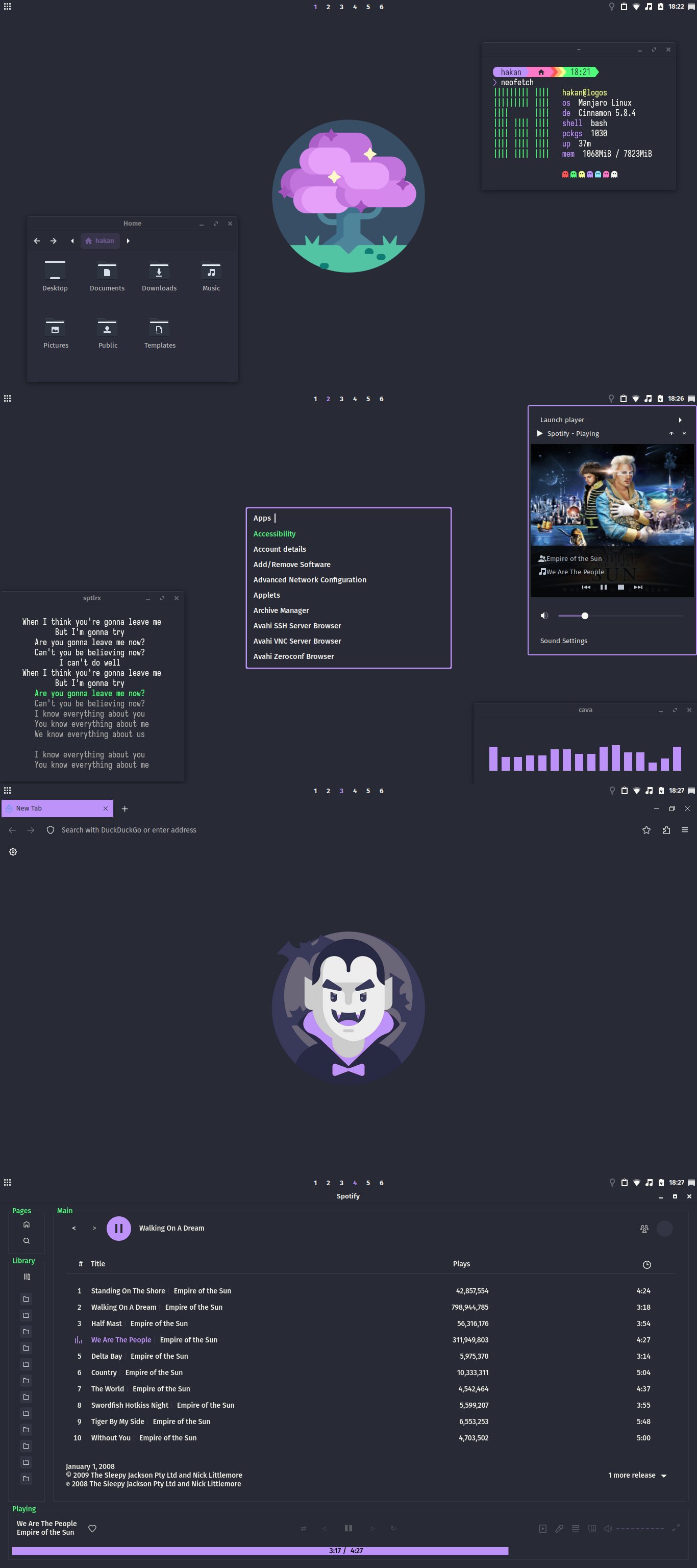 [Cinnamon] Minimalist Dracula | Scrolller