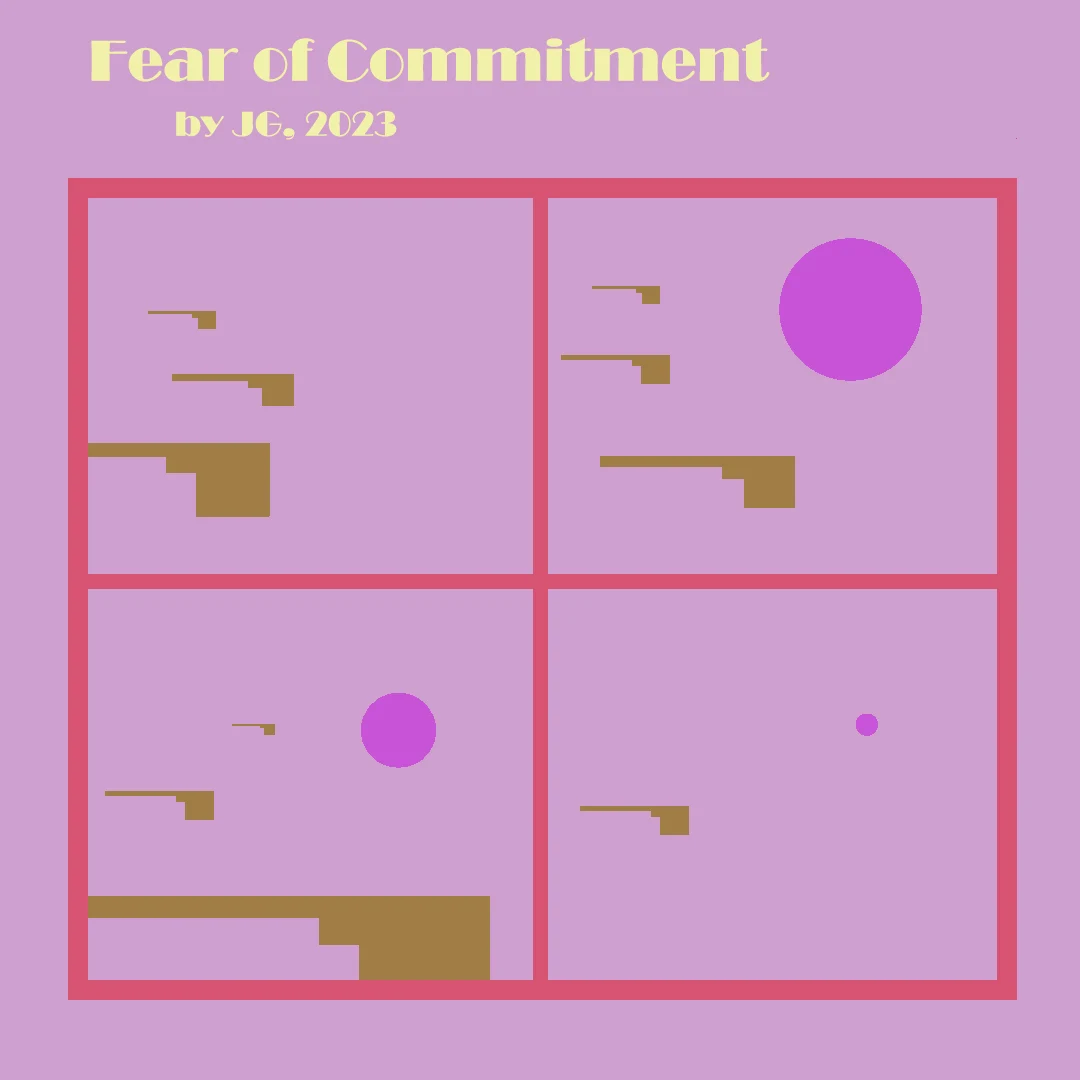 Fear of Commitment, JG (me), Photoshop pixel art, 2023 | Scrolller