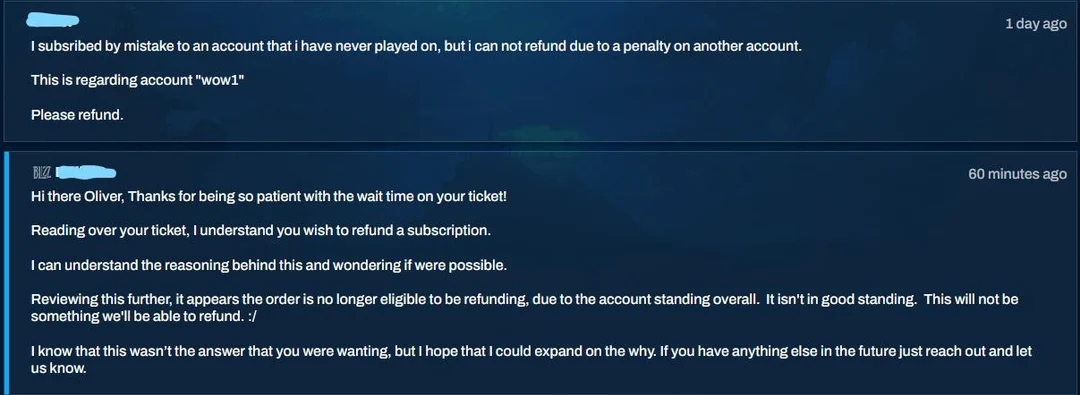 This is how blizzard treats their customers. | Scrolller