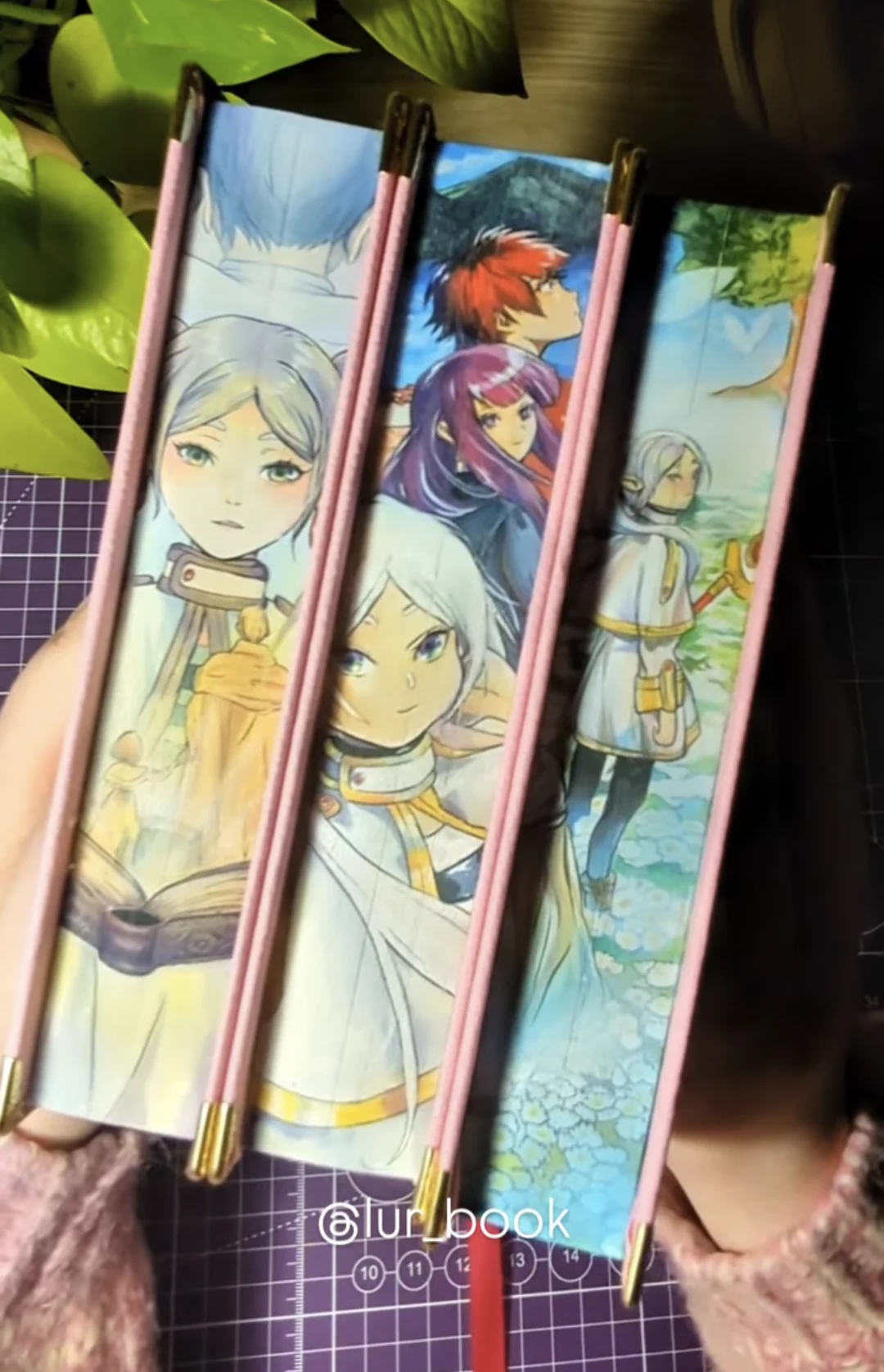 I rebounded my first 6 volumes of Frieren and painted their fore-edges 🖌️@lur_book | Scrolller