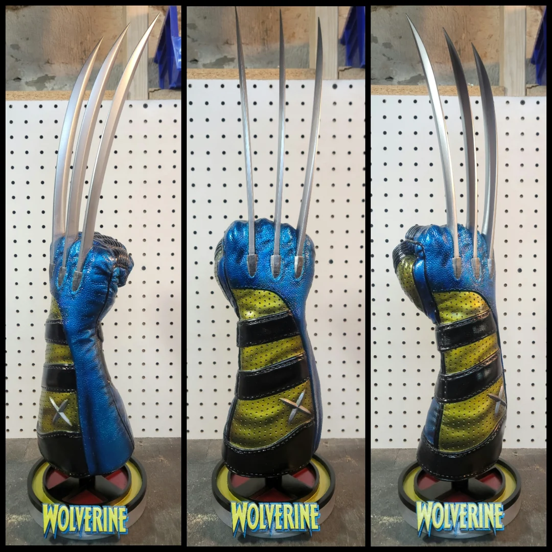 Full size Wolverine forearm I made (3d printed and painted) 27 inches tall to the tip of the ...