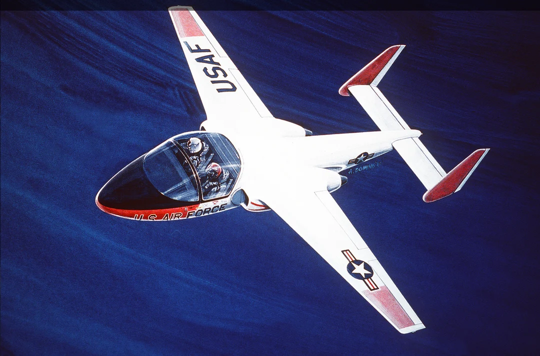 Artist's concept of the Air Force Next Generation Trainer, 1980, by A. Domino | Scrolller