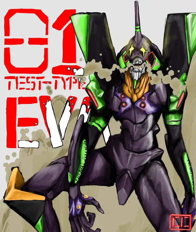 Eva unit 01 drawing, by kingcharlesthe100th (me) | Scrolller