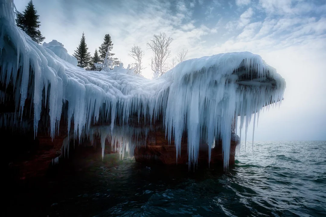 Apostle Islands Ice Caves - Devil’s Island first ice [OC] 1600x1067 | Scrolller