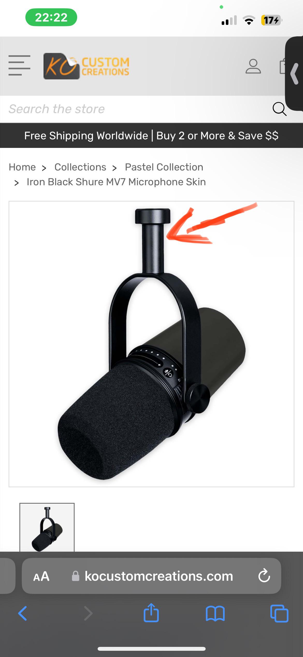 Does anyone know what part of a microphone this is called? | Scrolller