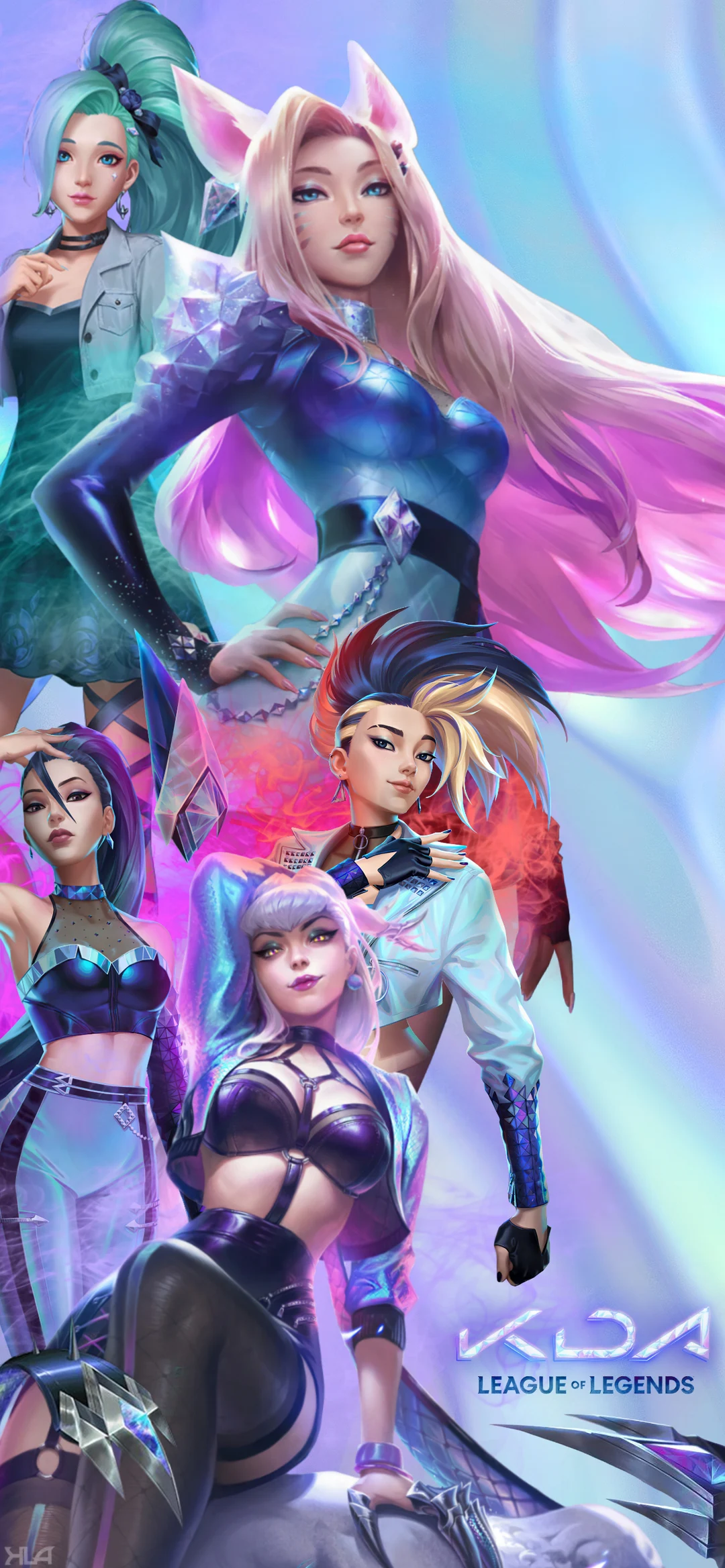 Improved version K/DA Phone Wallpaper | Scrolller