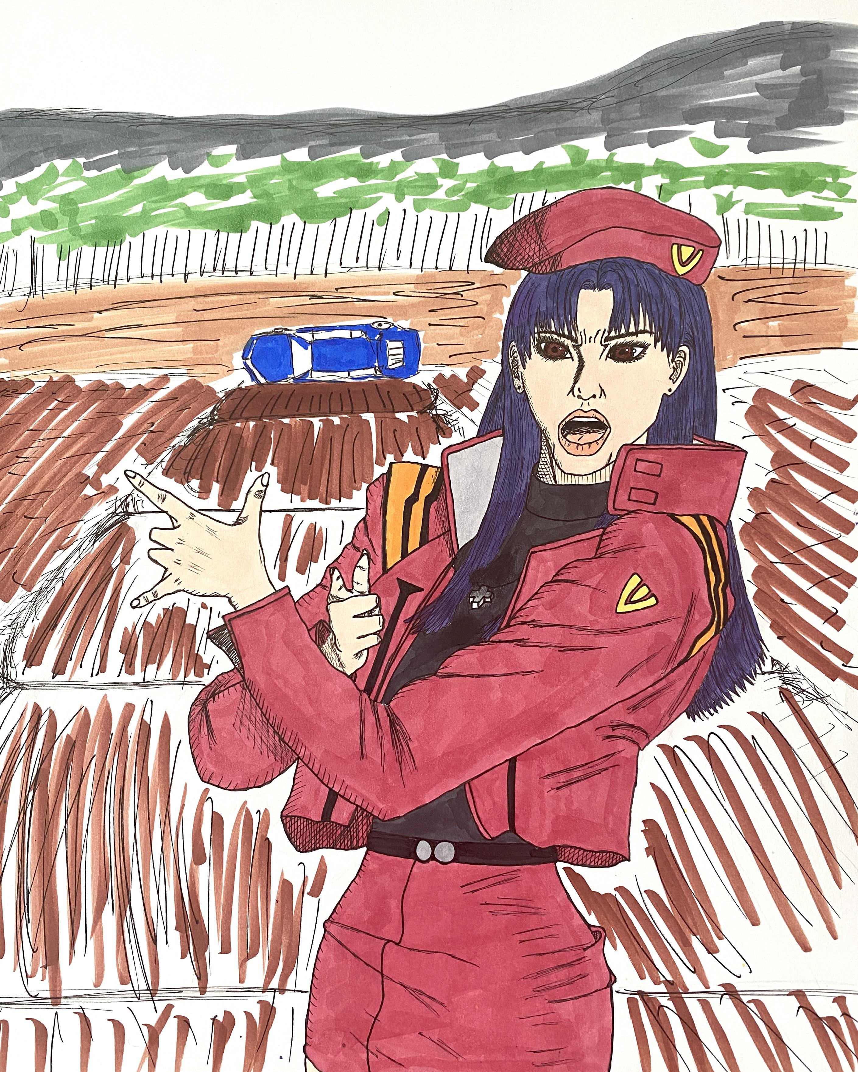 drawing of Misato i did | Scrolller