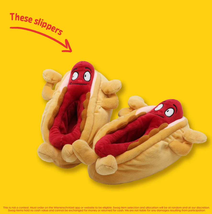 These Wienerschnitzel slippers | Scrolller