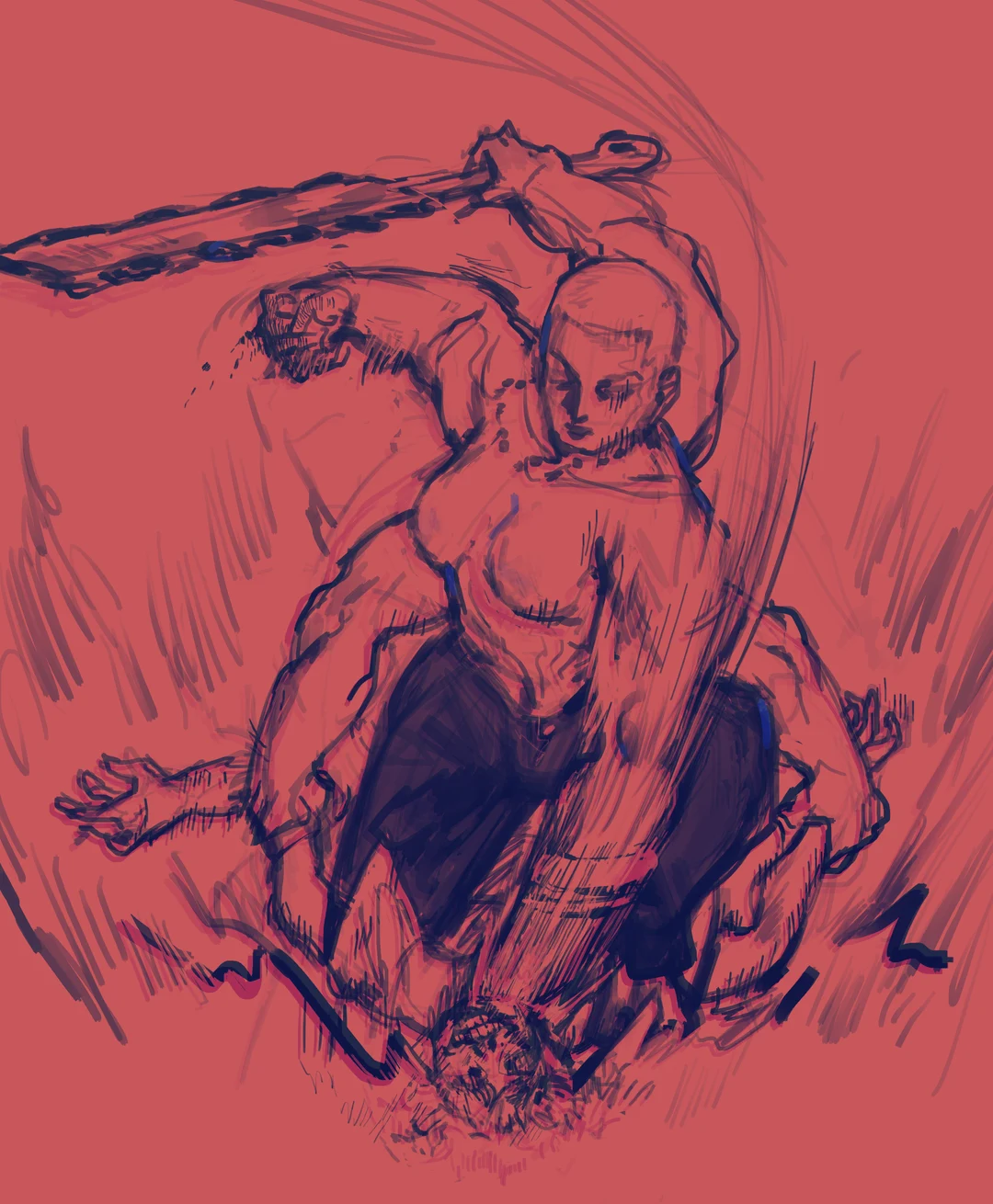 Practice sketch of Uriel fighting~ | Scrolller