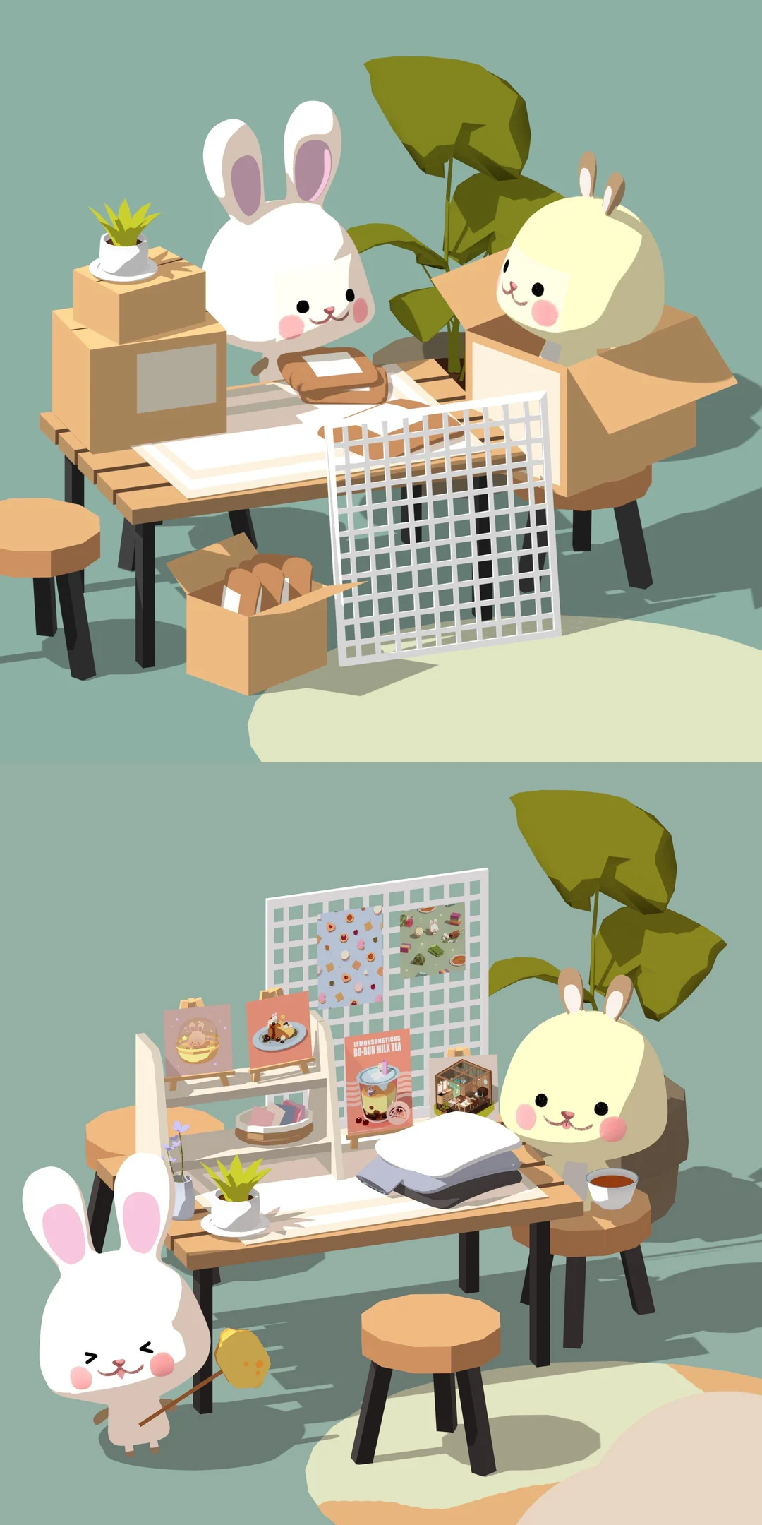 Boothing Bunnies by Rachel Chin | Scrolller